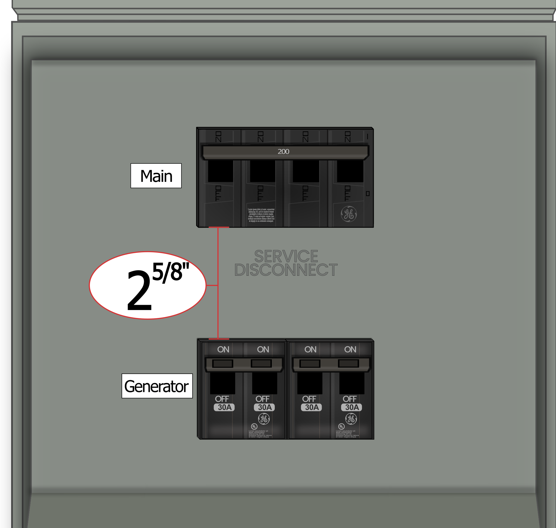 Interlock Kit K-8510 for GE Panel - 150-200 Amp | Interlockkit