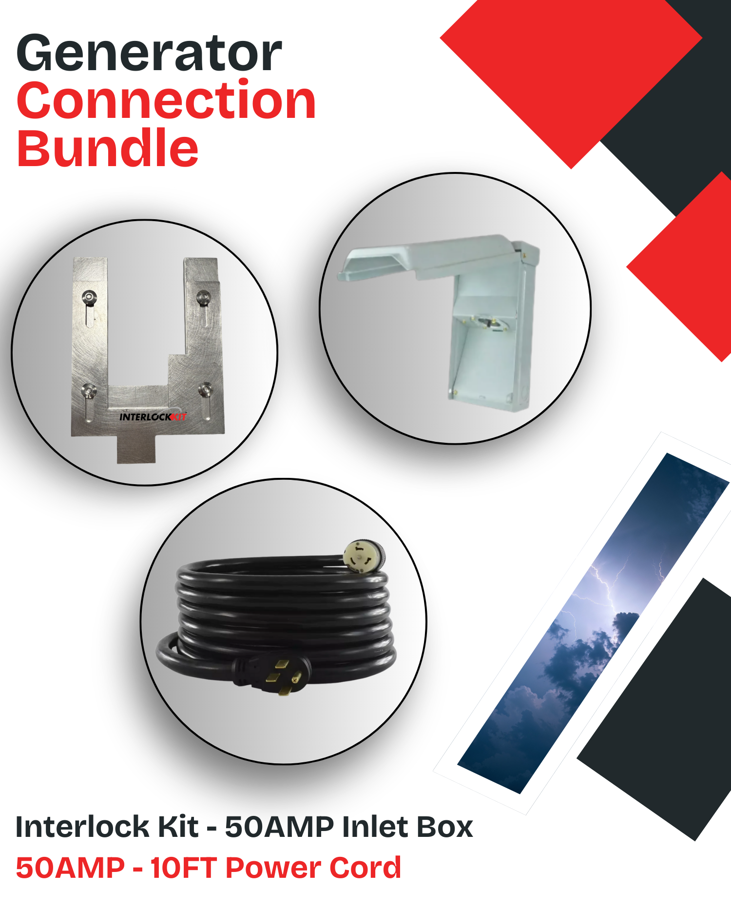 50A Generator Connection Bundle | Interlock Kit
